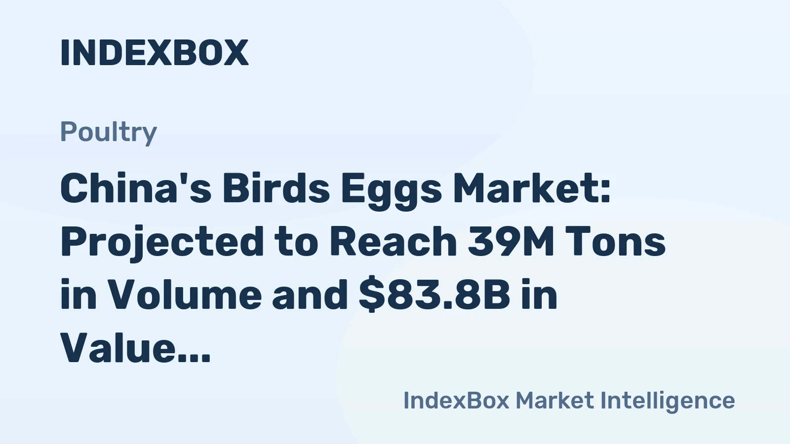 China's Birds Eggs Market: Projected to Reach 39M Tons in Volume and $83.8B in Value by 2035