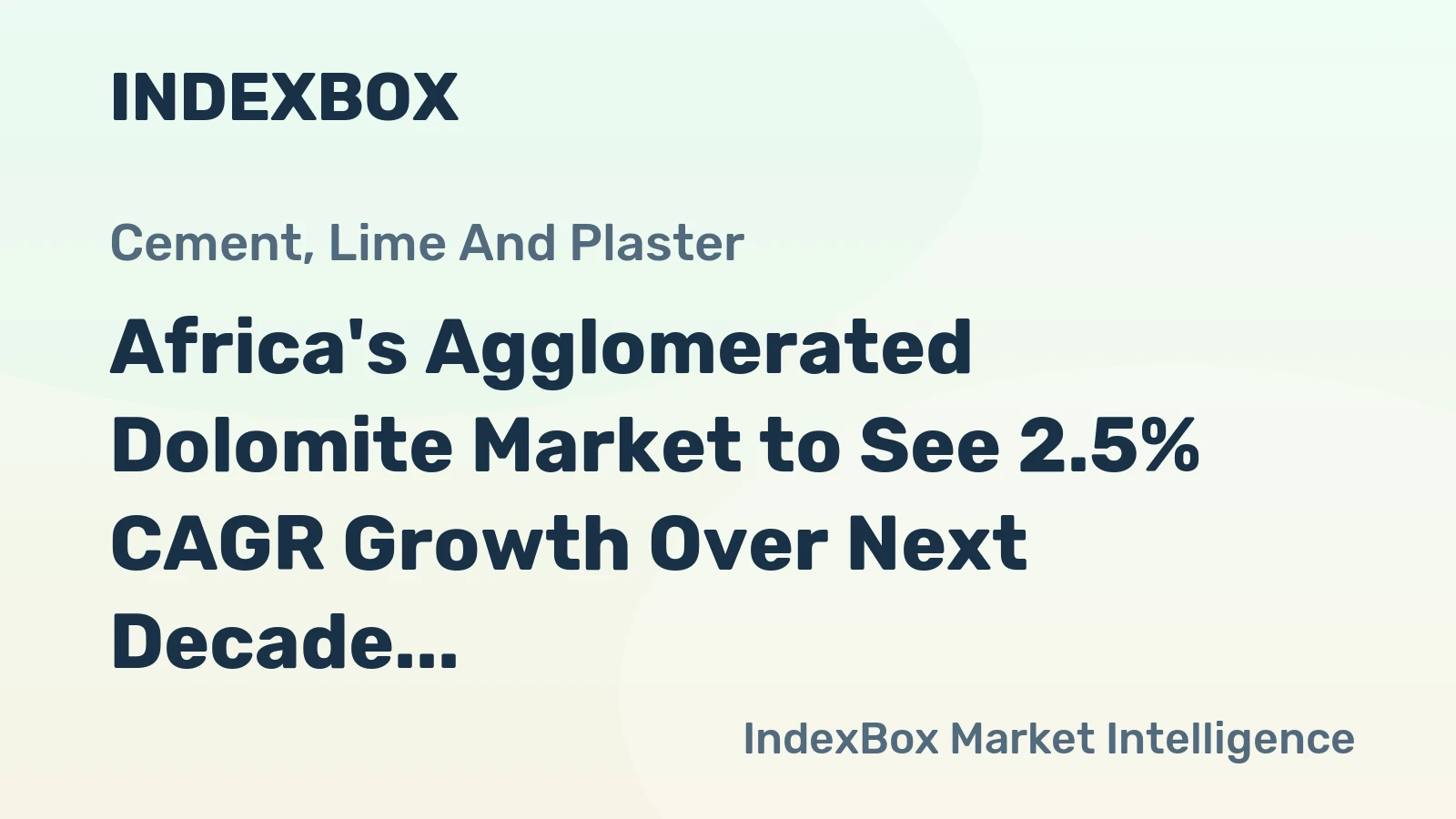 Africa's Agglomerated Dolomite Market to See 2.5% CAGR Growth Over Next Decade