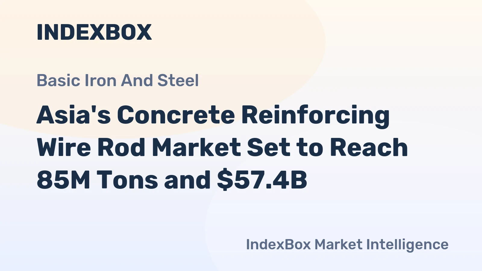 Asia's Concrete Reinforcing Wire Rod Market Set to Reach 85M Tons and $57.4B