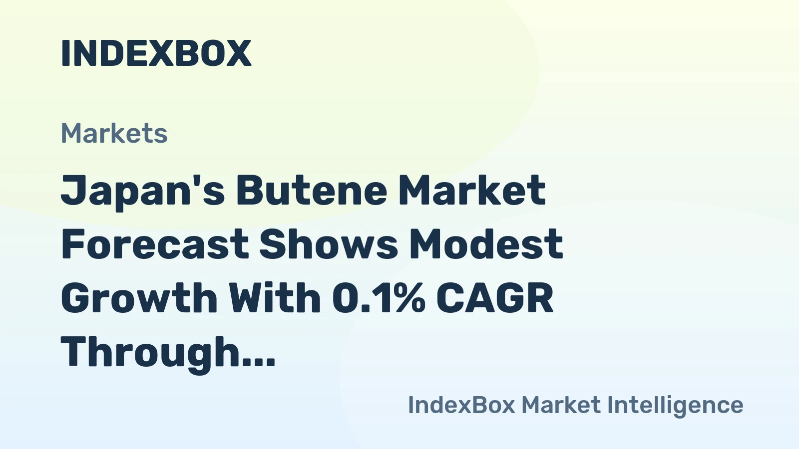 Japan's Butene Market Forecast Shows Modest Growth With 0.1% CAGR Through 2035