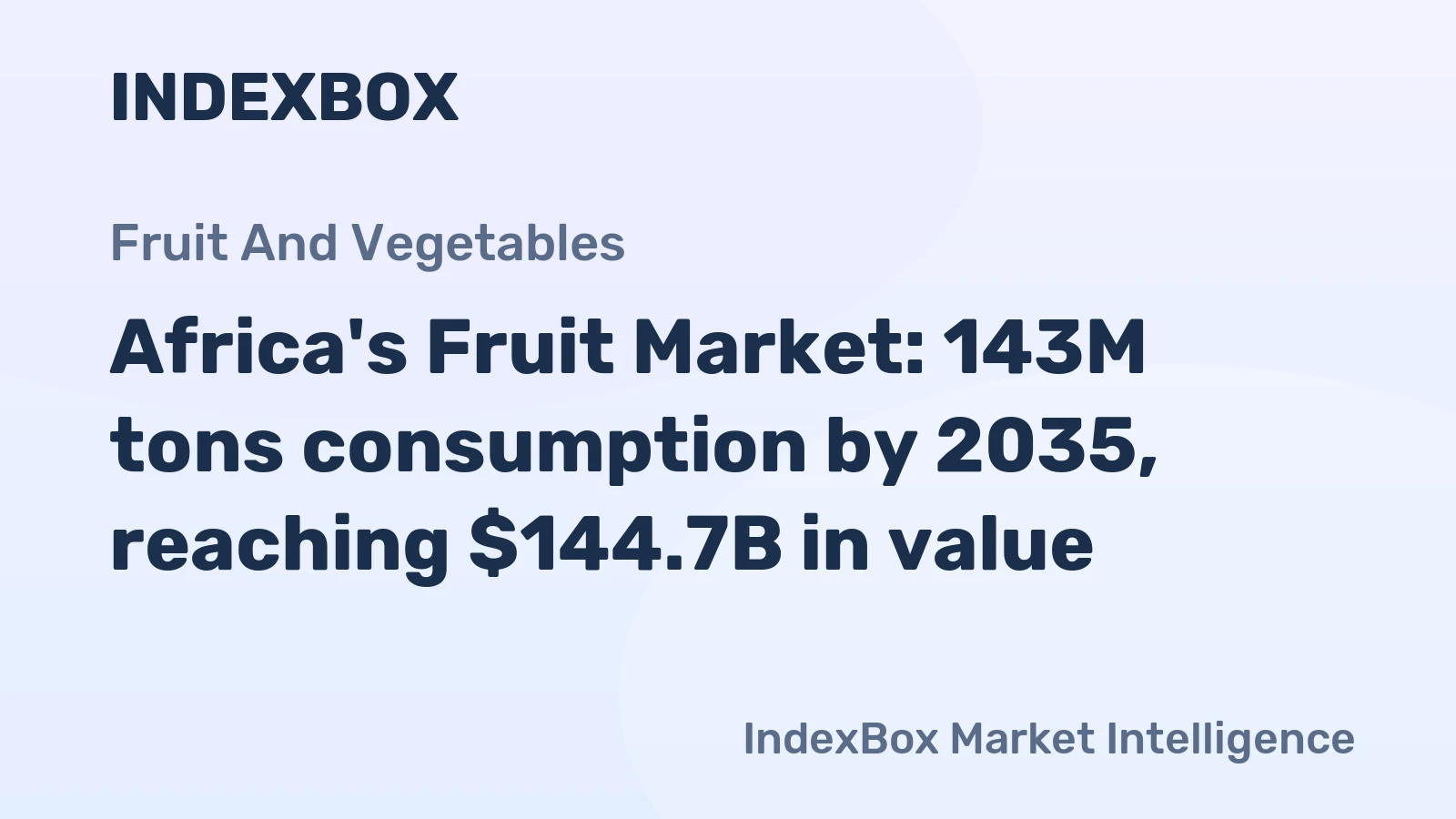 Africa's Fruit Market: 143M tons consumption by 2035, reaching $144.7B in value