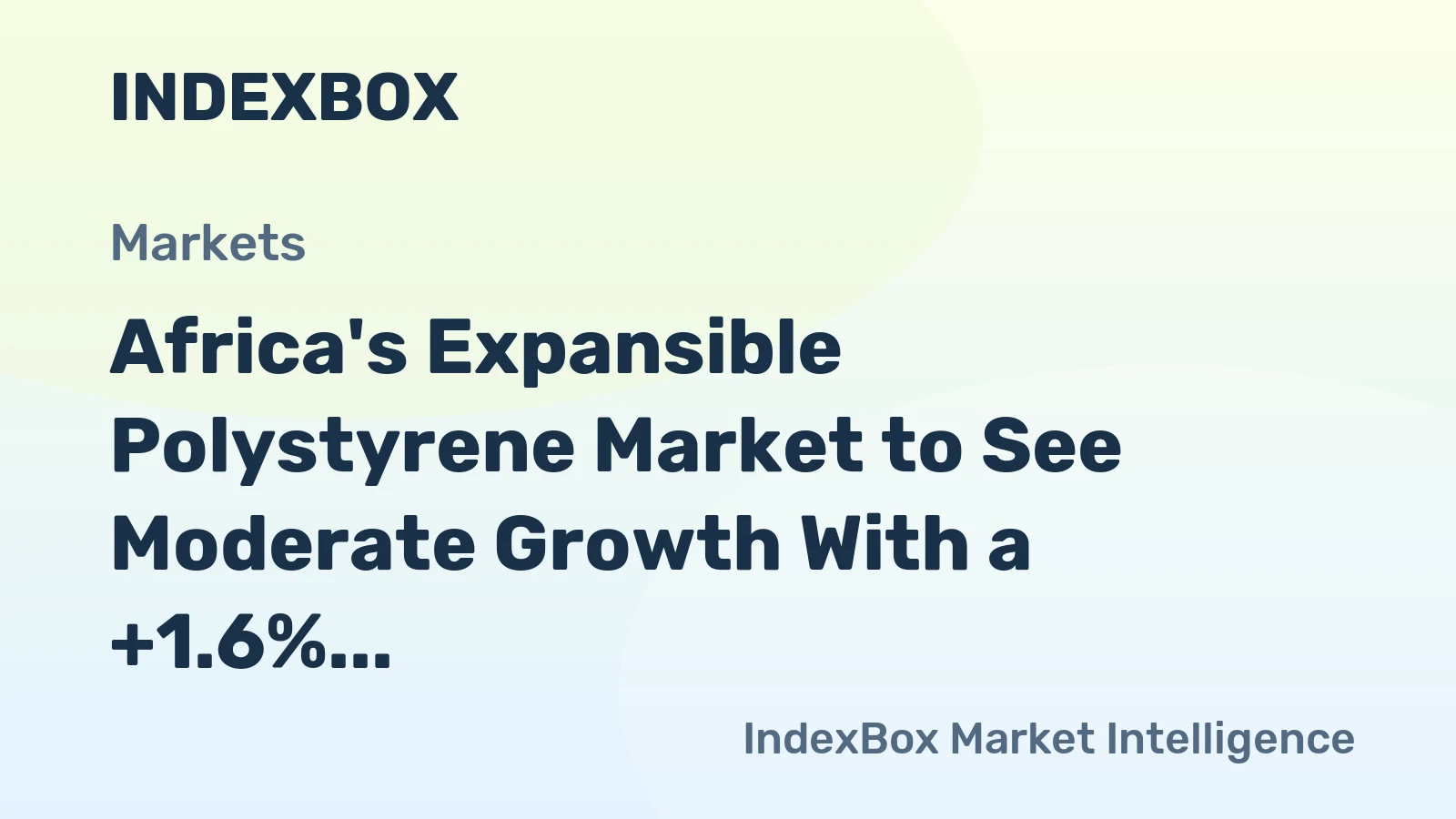 Africa's Expansible Polystyrene Market to See Moderate Growth With a +1.6% CAGR in Value Through 2035