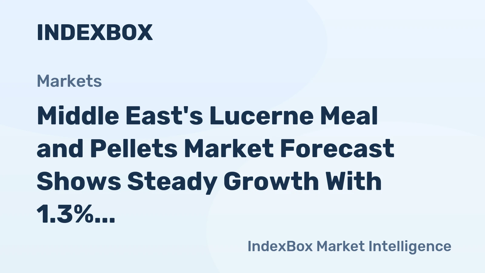 Middle East's Lucerne Meal and Pellets Market Forecast Shows Steady Growth With 1.3% CAGR Through 2035