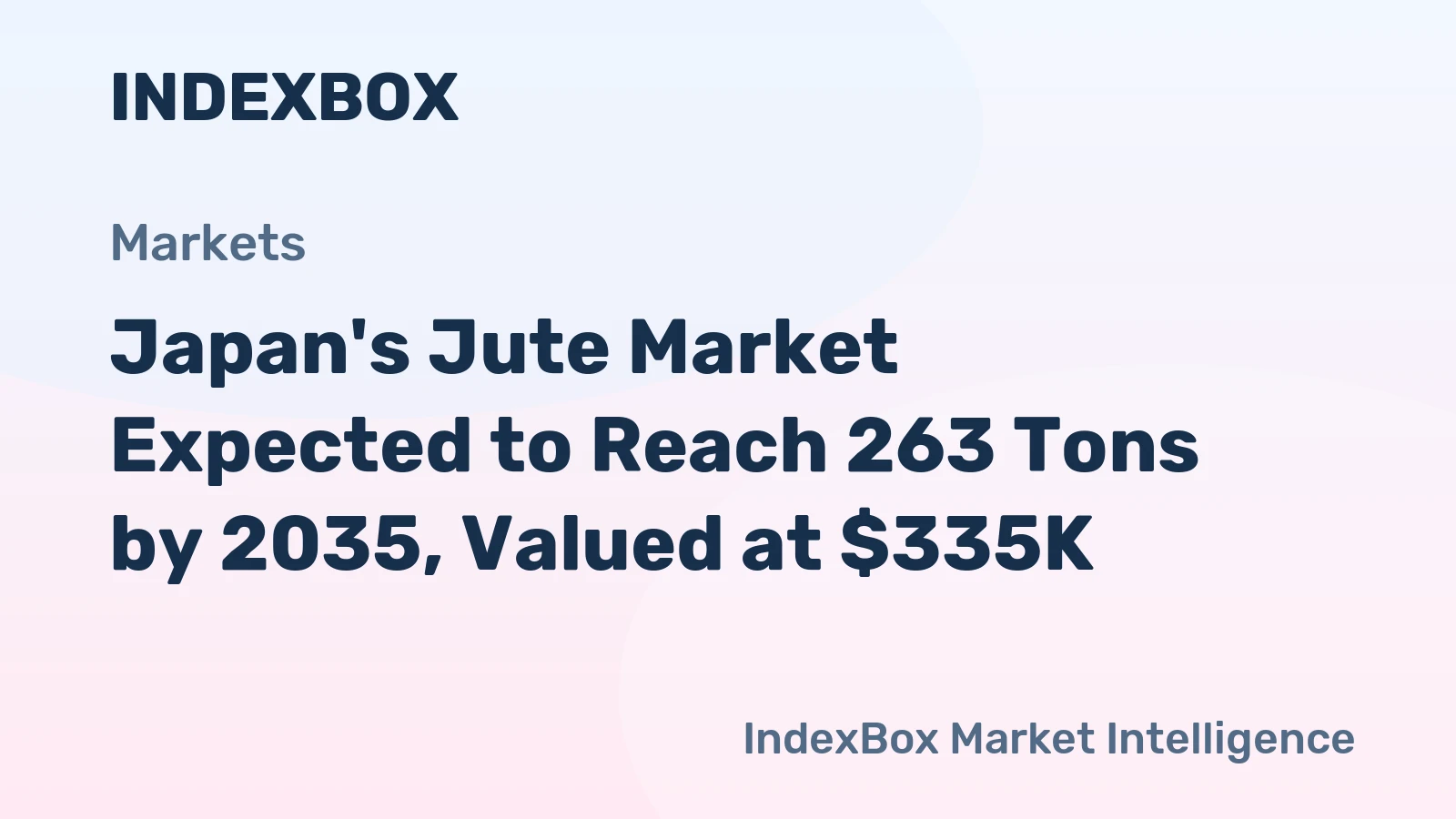 Japan's Jute Market Expected to Reach 263 Tons by 2035, Valued at $335K