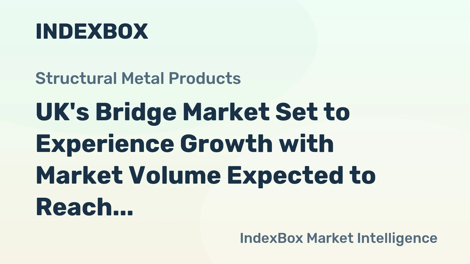 UK's Bridge Market Set to Experience Growth with Market Volume Expected to Reach 136K Tons and Market Value to Reach $891M by 2035