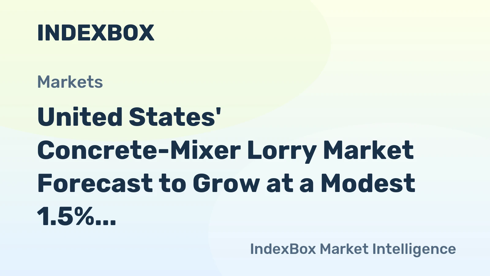 United States' Concrete-Mixer Lorry Market Forecast to Grow at a Modest 1.5% CAGR Through 2035