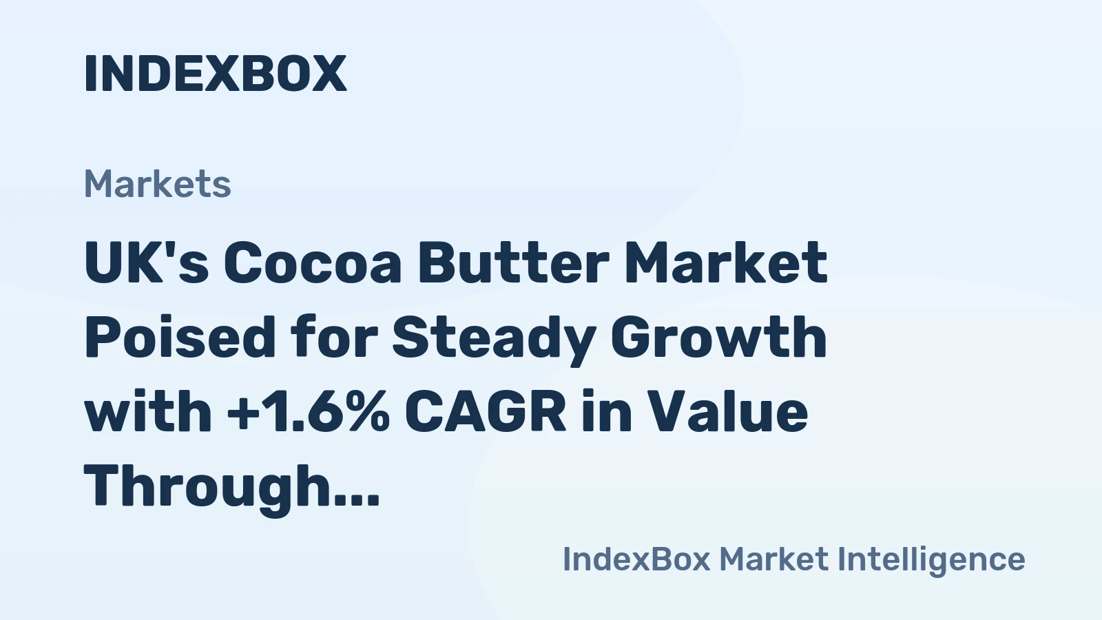 UK's Cocoa Butter Market Poised for Steady Growth with +1.6% CAGR in Value Through 2035