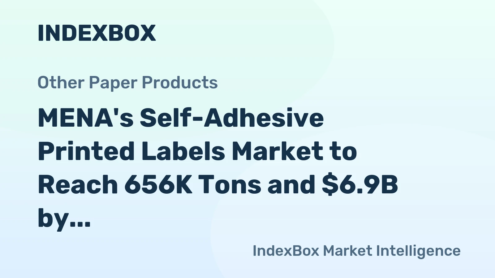 MENA's Self-Adhesive Printed Labels Market to Reach 656K Tons and $6.9B by 2035
