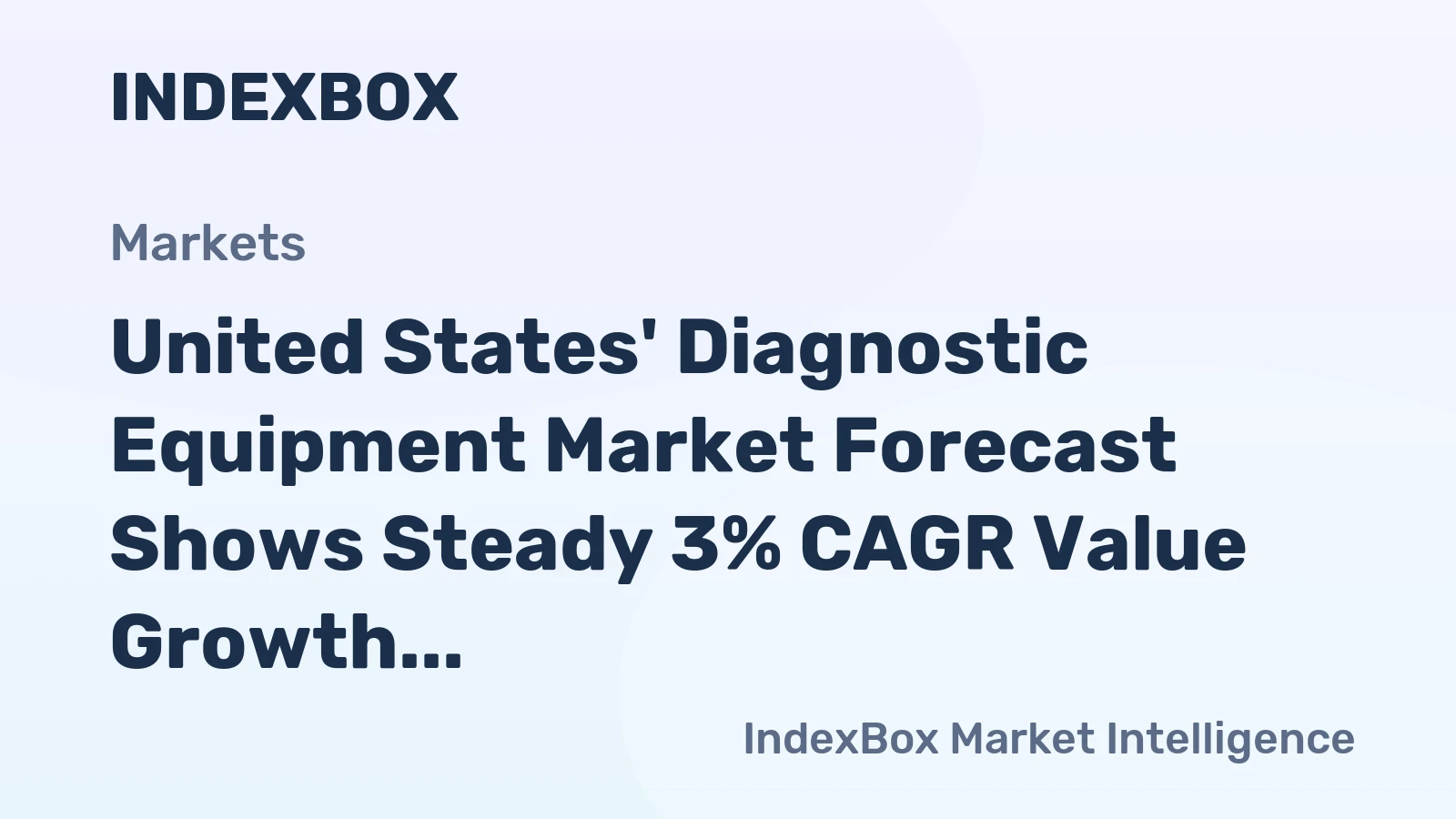 United States' Diagnostic Equipment Market Forecast Shows Steady 3% CAGR Value Growth Through 2035