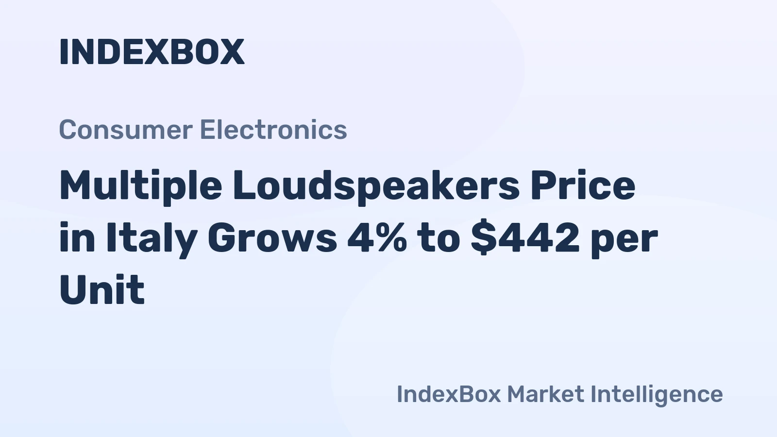 Multiple Loudspeakers Price in Italy Grows 4% to $442 per Unit
