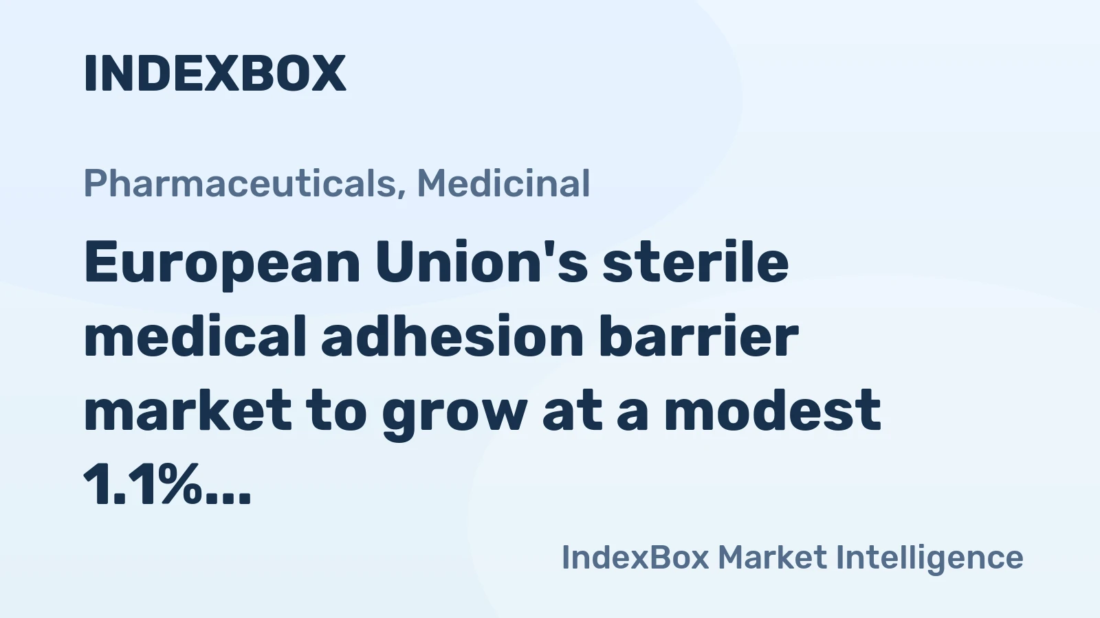 European Union's sterile medical adhesion barrier market to grow at a modest 1.1% CAGR through 2035, reaching $4.7B, driven by rising demand.