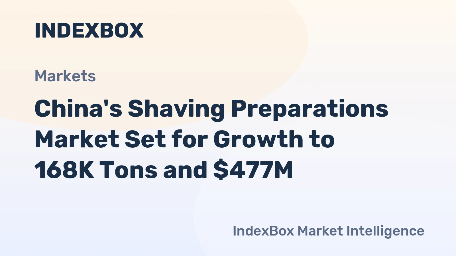 China's Shaving Preparations Market Set for Growth to 168K Tons and $477M