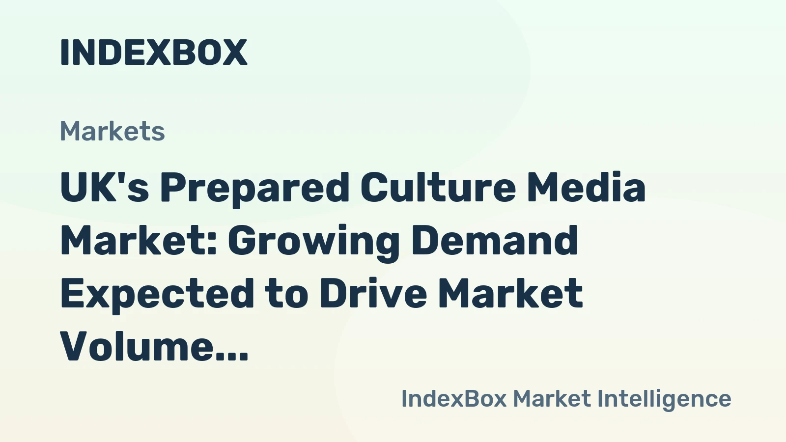 UK's Prepared Culture Media Market: Growing Demand Expected to Drive Market Volume to 16K Tons and Market Value to $557M by 2035