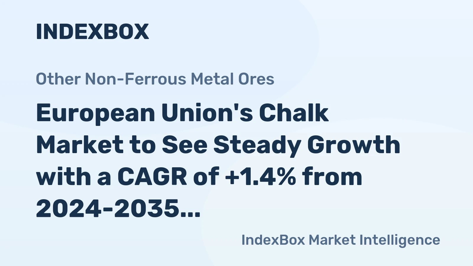 European Union's Chalk Market to See Steady Growth with a CAGR of +1.4% from 2024-2035