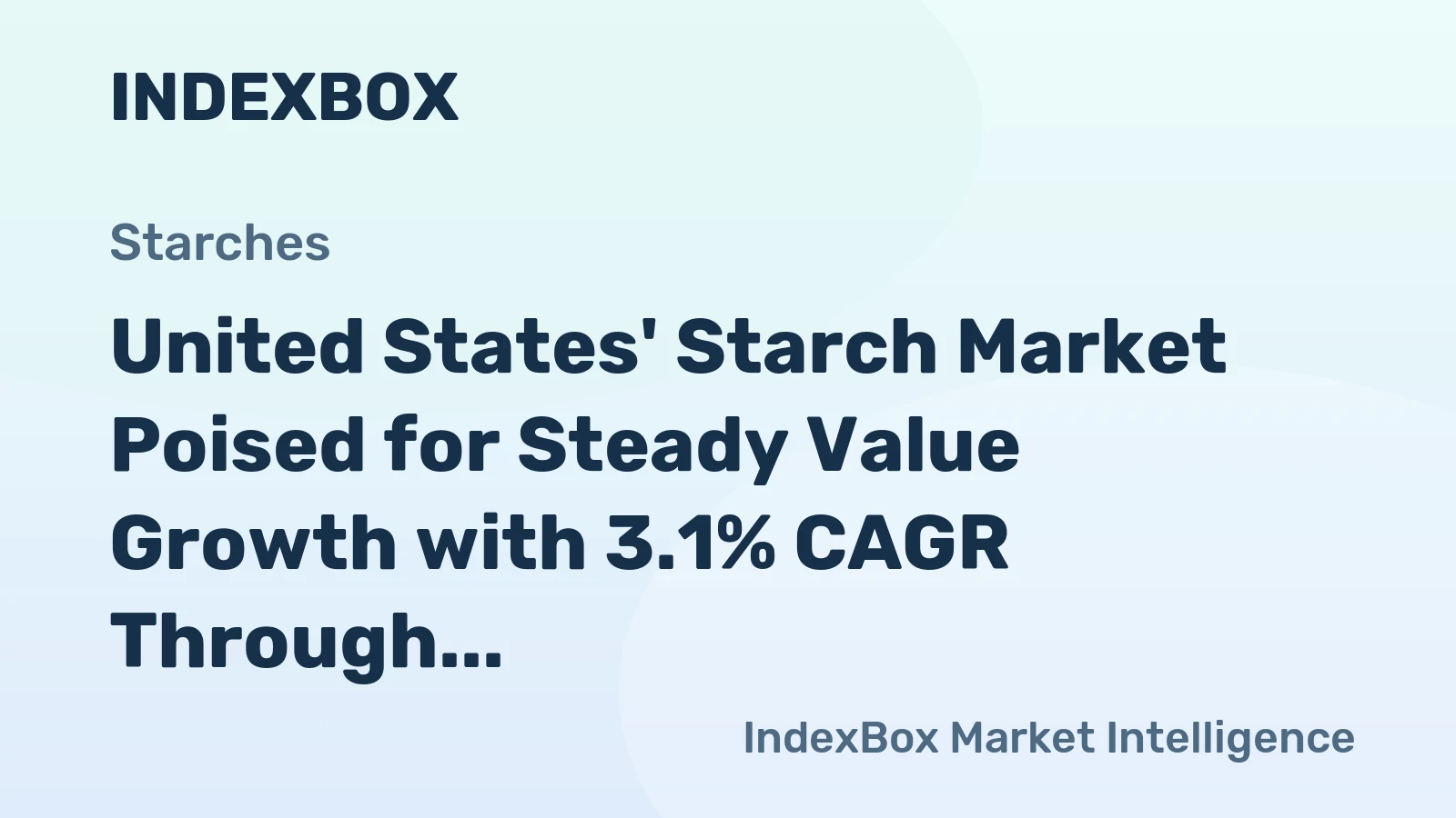 United States' Starch Market Poised for Steady Value Growth with 3.1% CAGR Through 2035