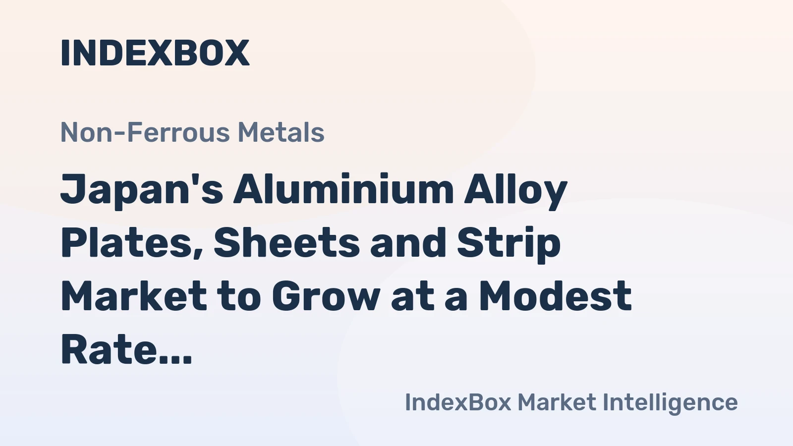Japan's Aluminium Alloy Plates, Sheets and Strip Market to Grow at a Modest Rate of 0.4% CAGR Over Next Decade