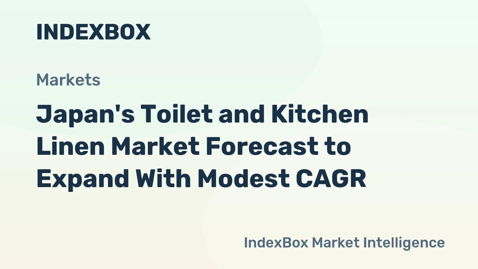 Japan's Toilet and Kitchen Linen Market Forecast to Expand With Modest CAGR