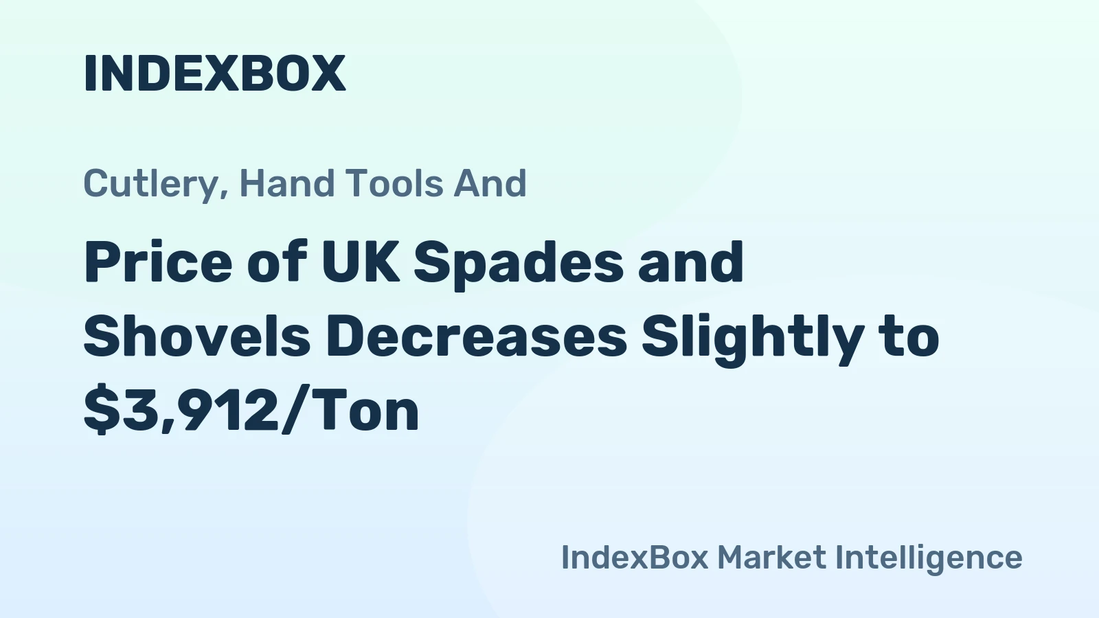 Price of UK Spades and Shovels Decreases Slightly to $3,912/Ton