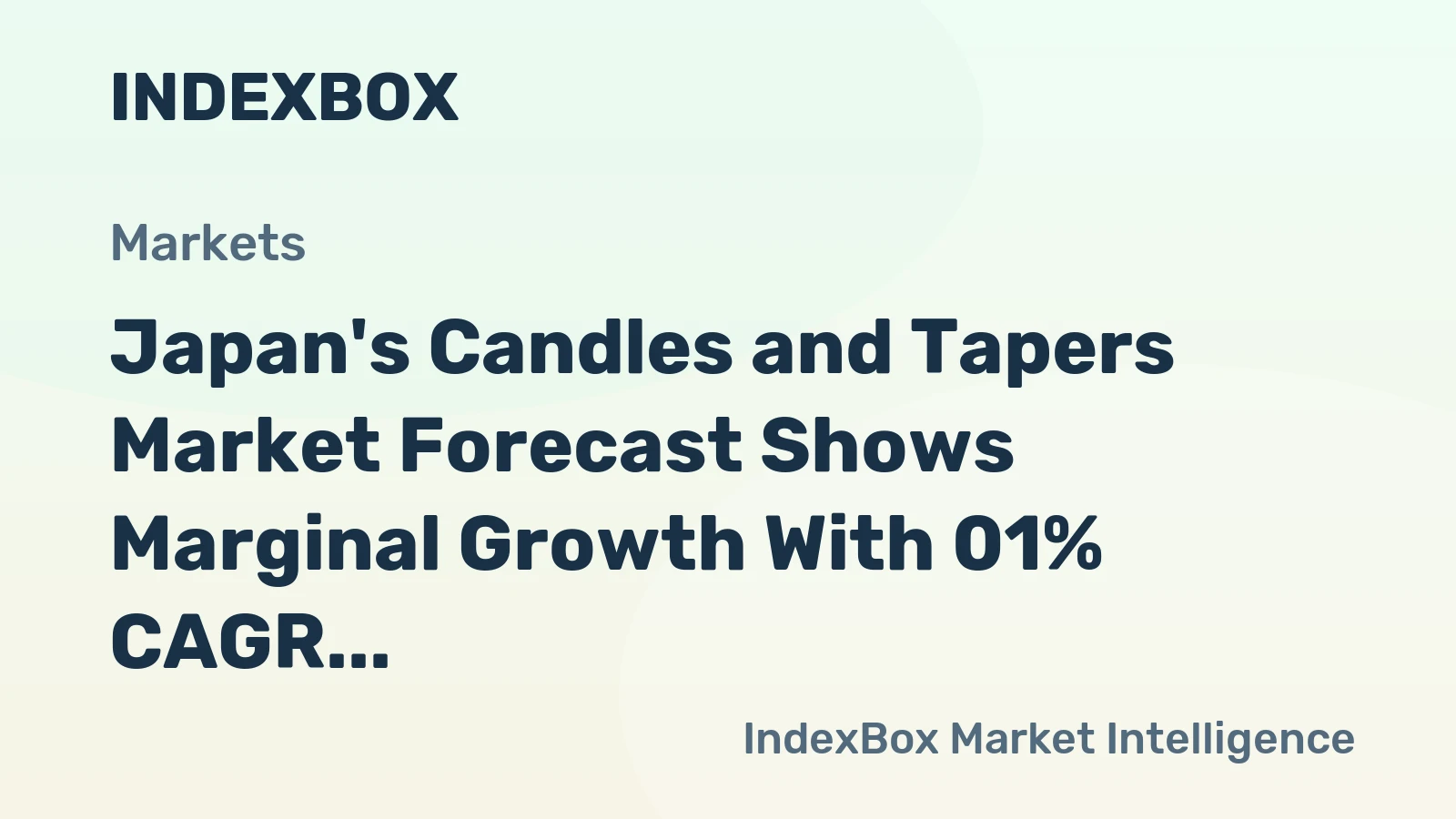 Japan's Candles and Tapers Market Forecast Shows Marginal Growth With 01% CAGR Through 2035