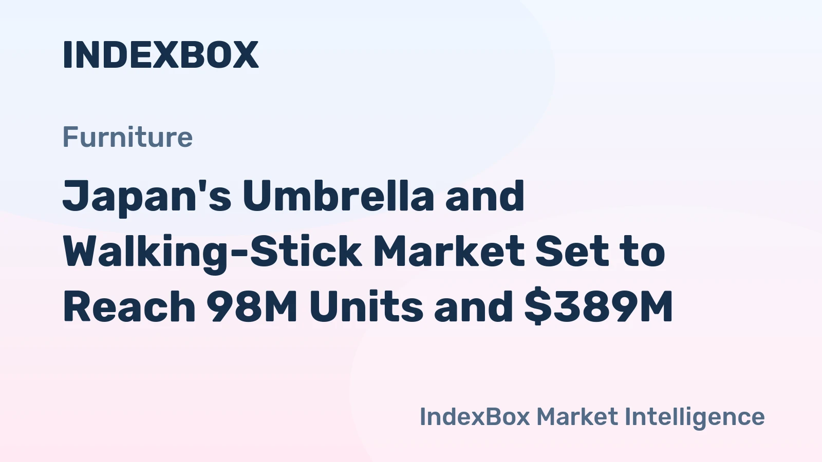 Japan's Umbrella and Walking-Stick Market Set to Reach 98M Units and $389M