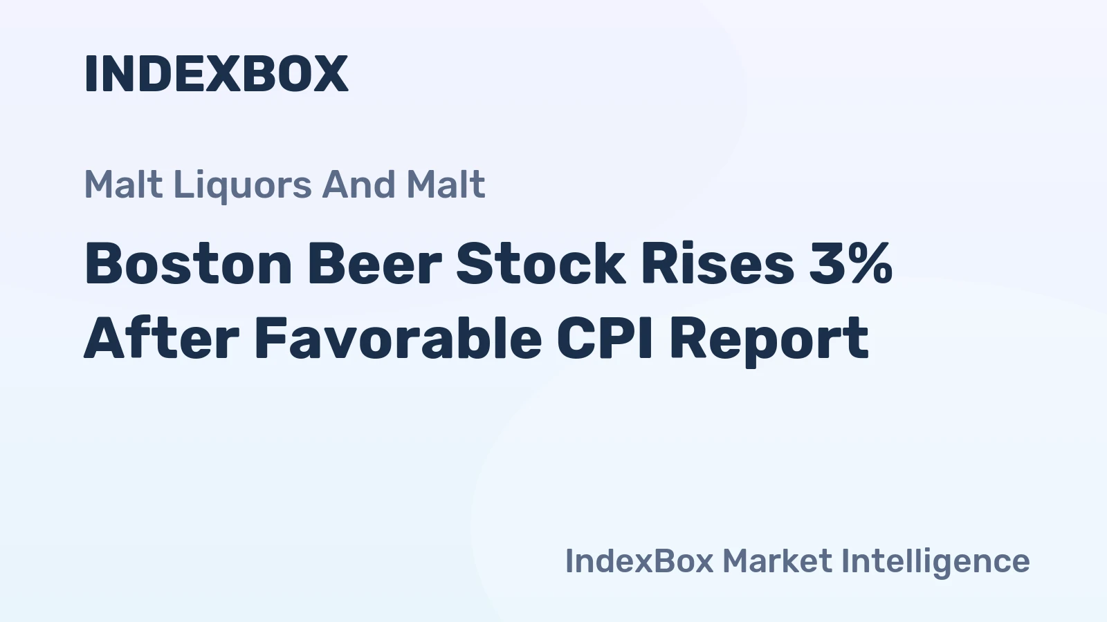Boston Beer Stock Rises 3% After Favorable CPI Report