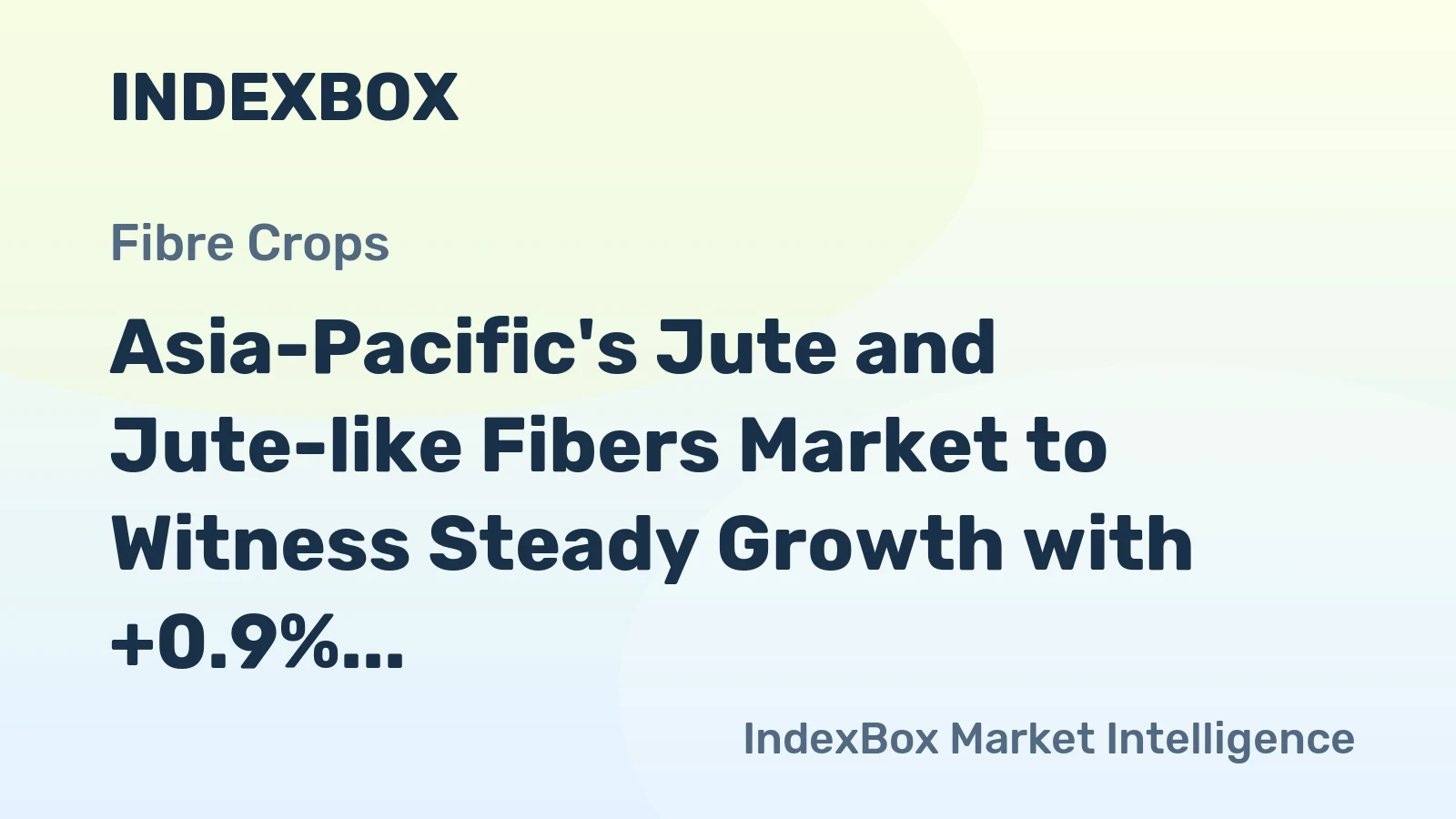 Asia-Pacific's Jute and Jute-like Fibers Market to Witness Steady Growth with +0.9% CAGR through 2035
