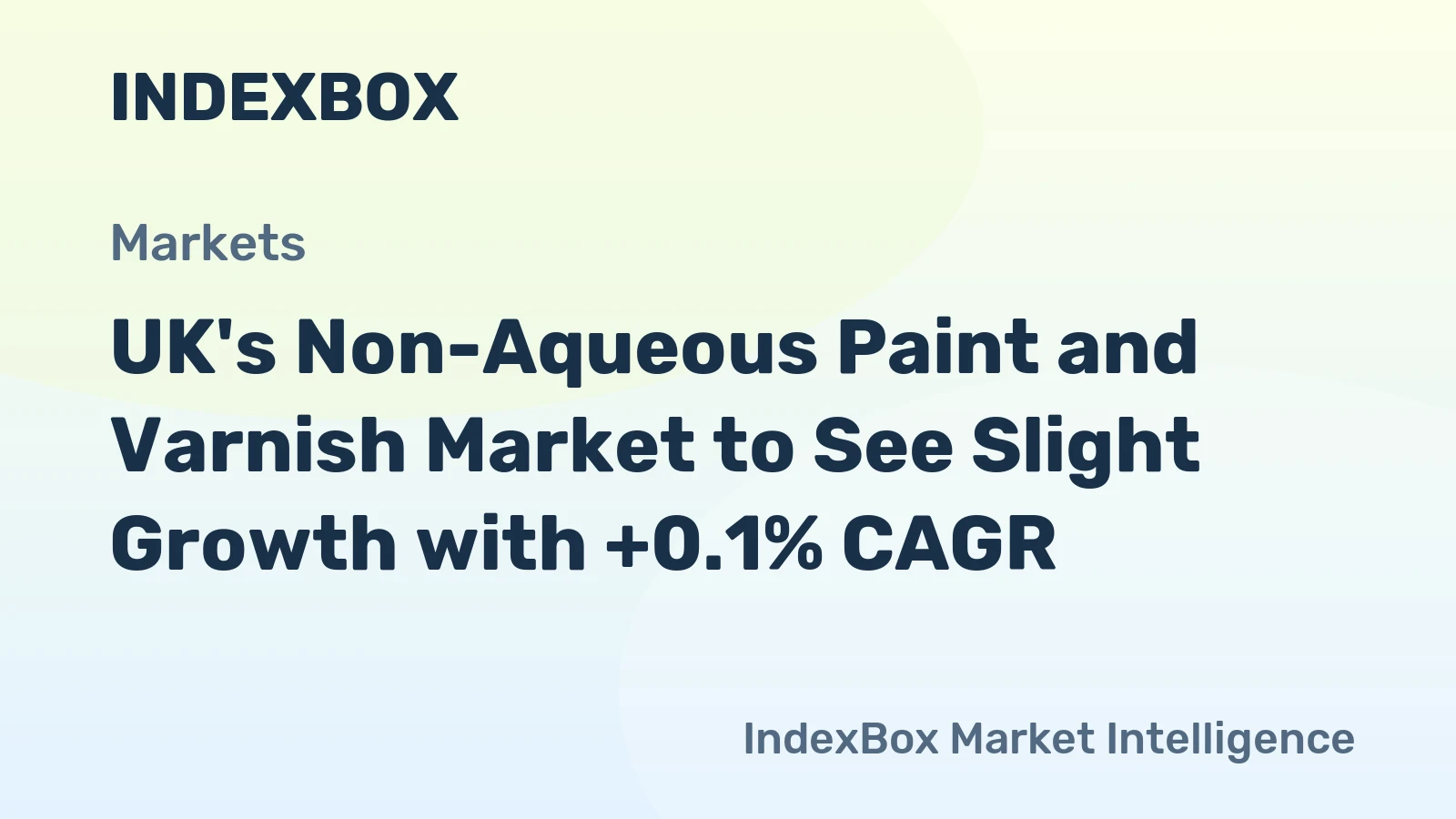 UK's Non-Aqueous Paint and Varnish Market to See Slight Growth with +0.1% CAGR