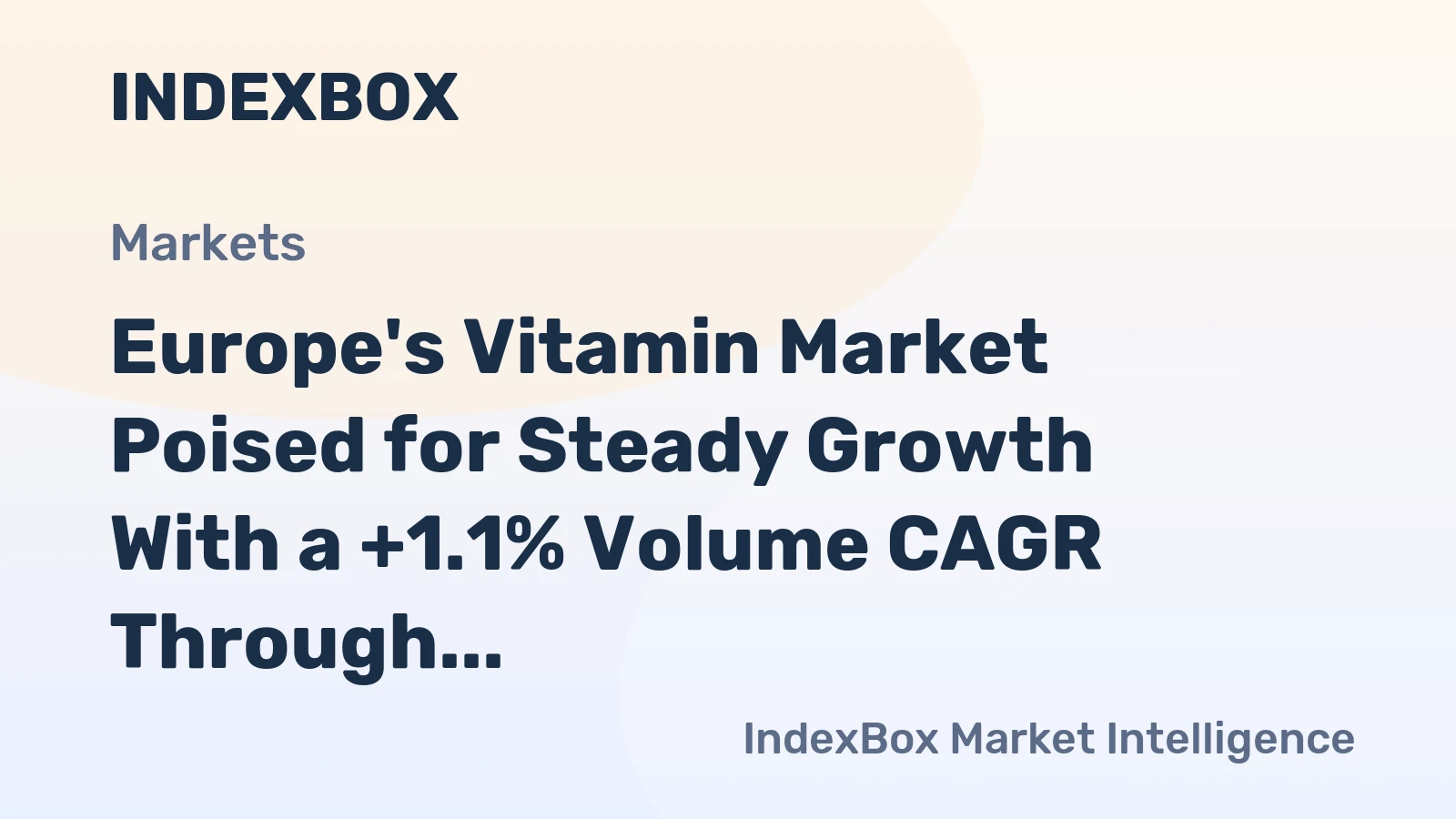 Europe's Vitamin Market Poised for Steady Growth With a +1.1% Volume CAGR Through 2035