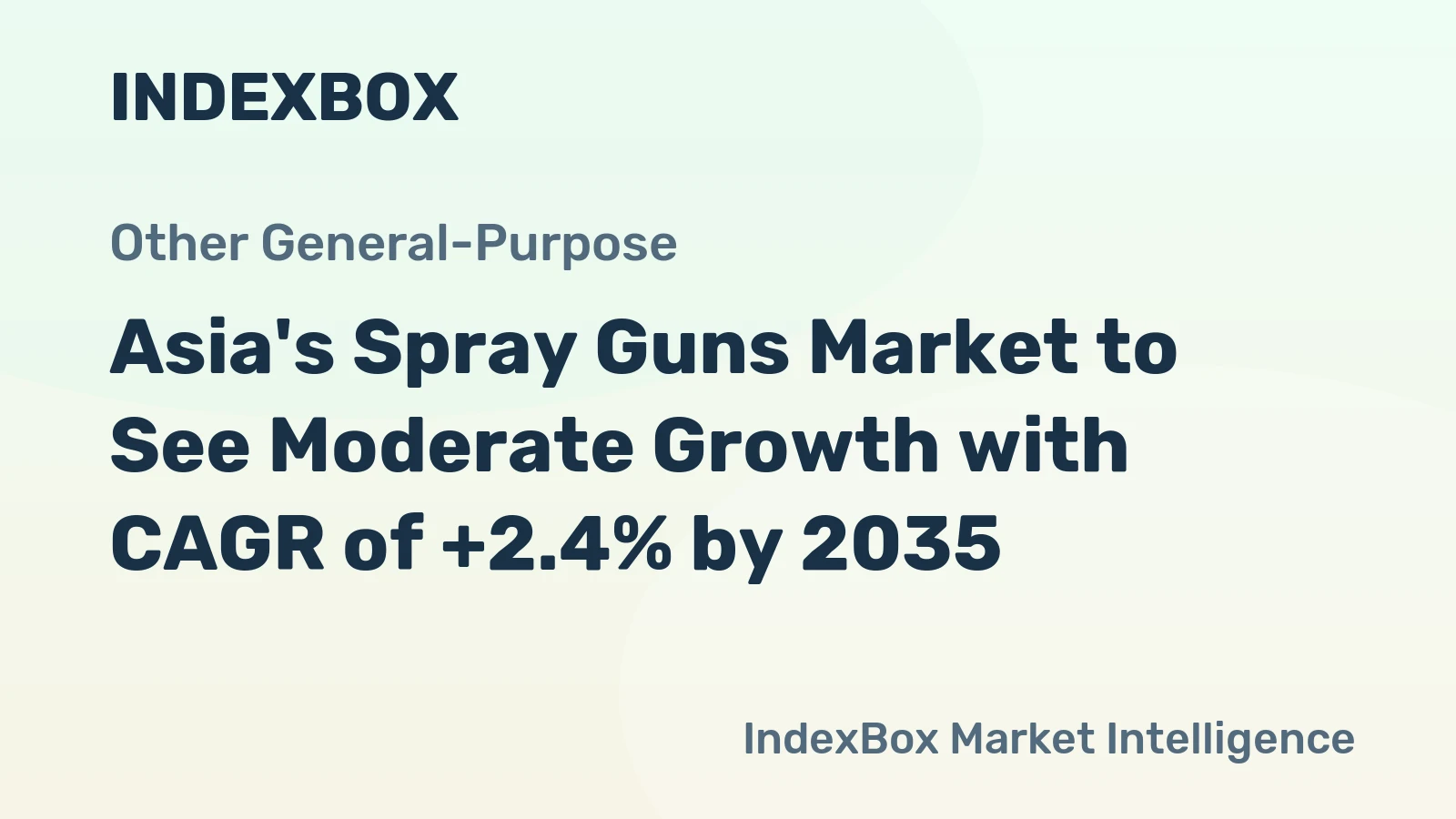 Asia's Spray Guns Market to See Moderate Growth with CAGR of +2.4% by 2035