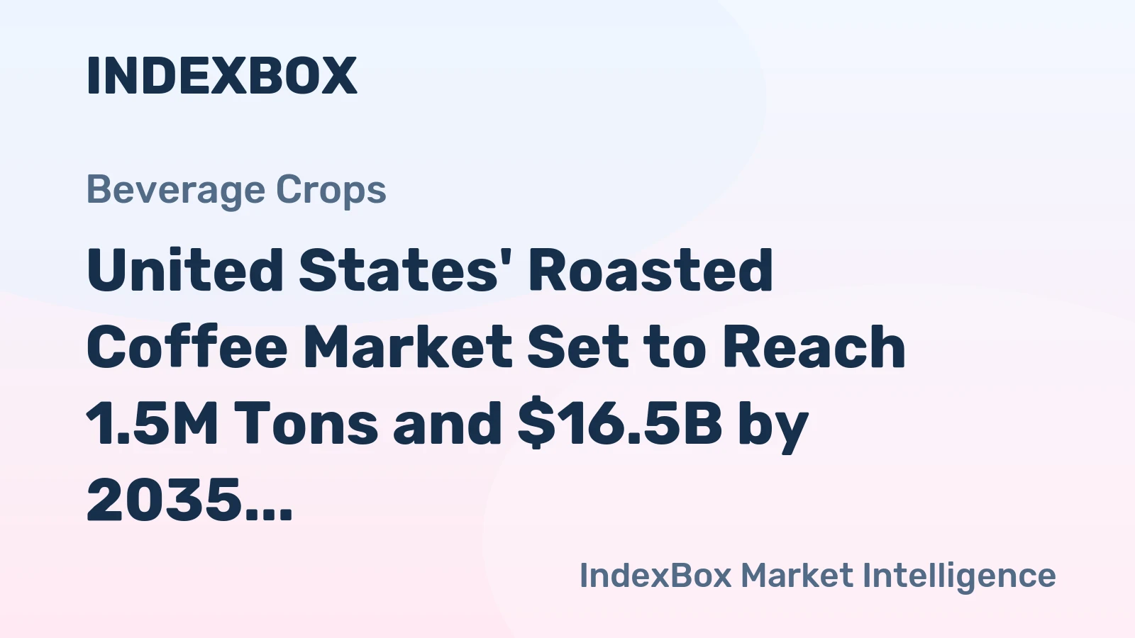 United States' Roasted Coffee Market Set to Reach 1.5M Tons and $16.5B by 2035