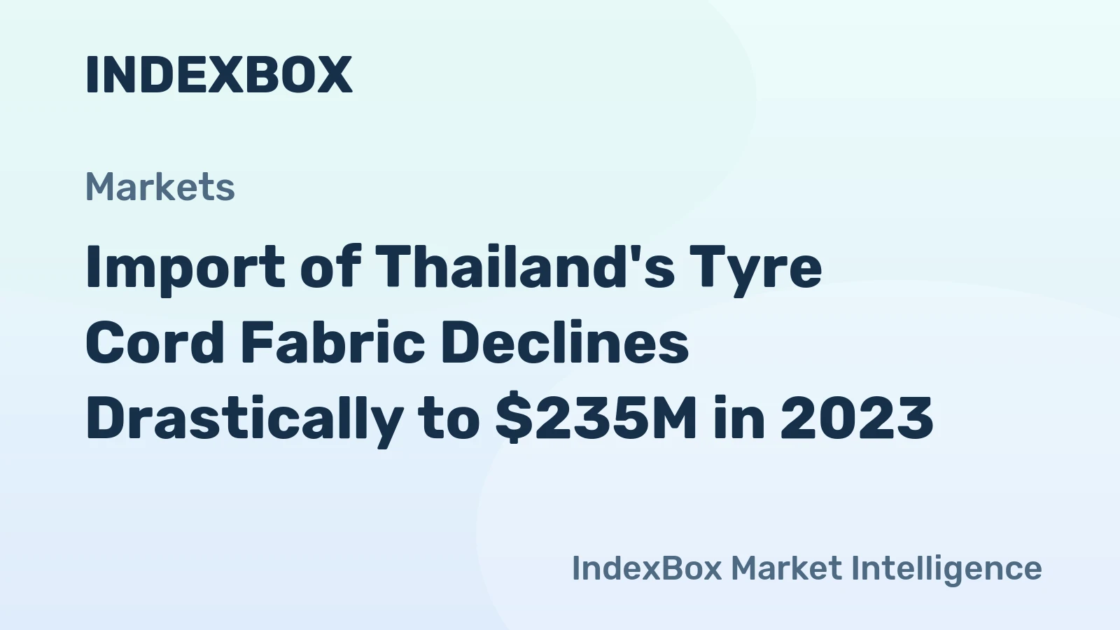 Import of Thailand's Tyre Cord Fabric Declines Drastically to $235M in 2023