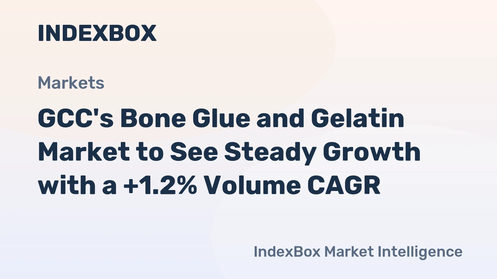 GCC's Bone Glue and Gelatin Market to See Steady Growth with a +1.2% Volume CAGR