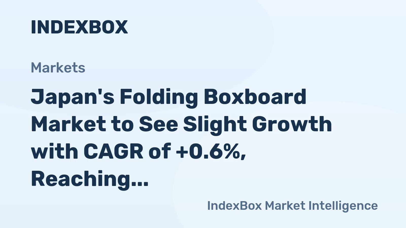 Japan's Folding Boxboard Market to See Slight Growth with CAGR of +0.6%, Reaching $2.5B by 2035