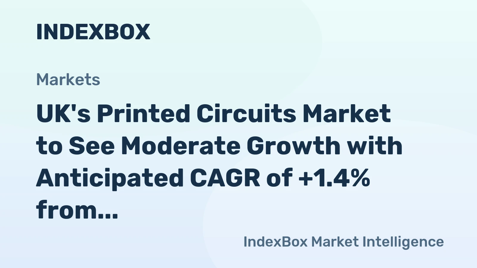 UK's Printed Circuits Market to See Moderate Growth with Anticipated CAGR of +1.4% from 2024 to 2035