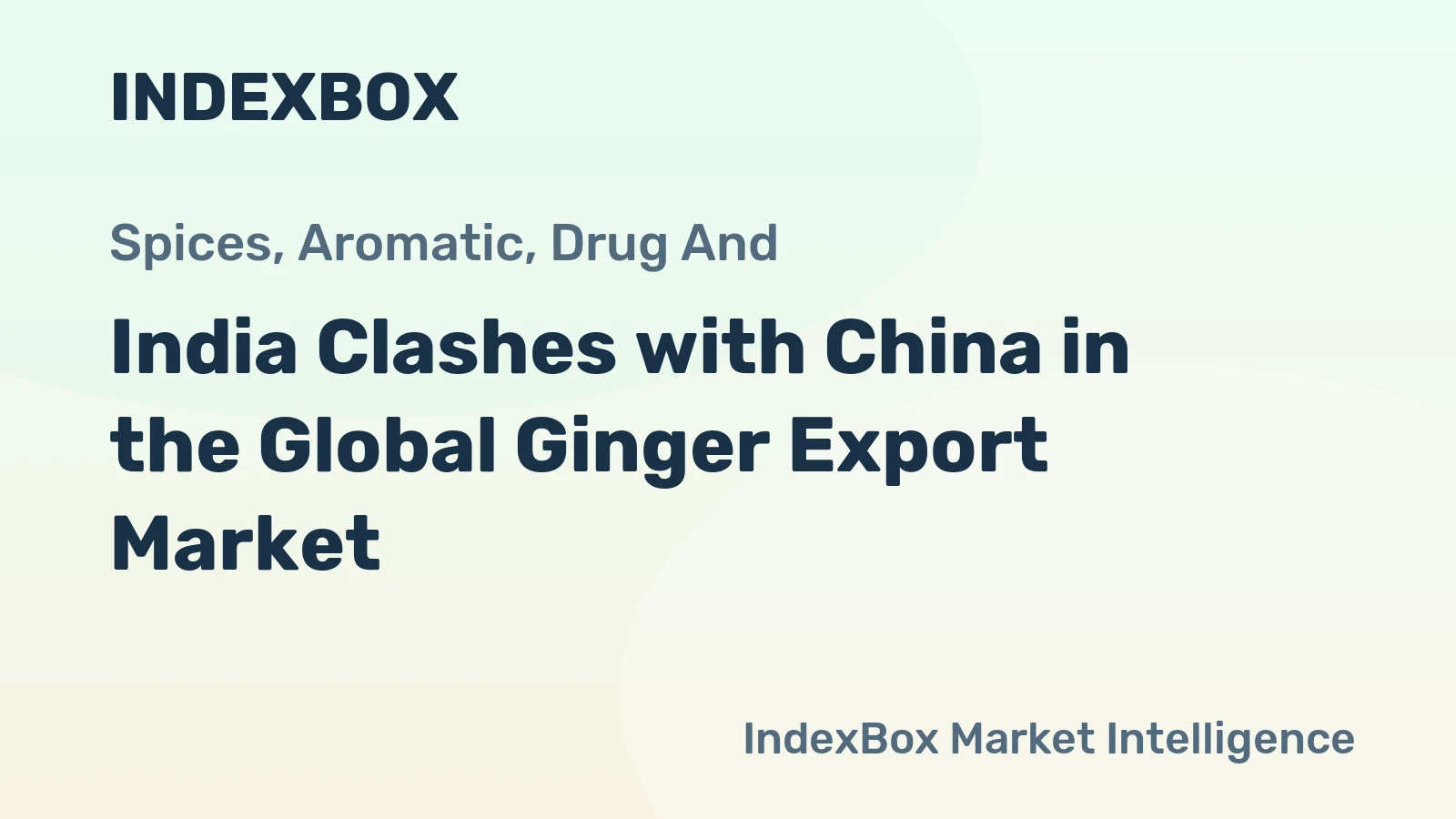 India Clashes with China in the Global Ginger Export Market