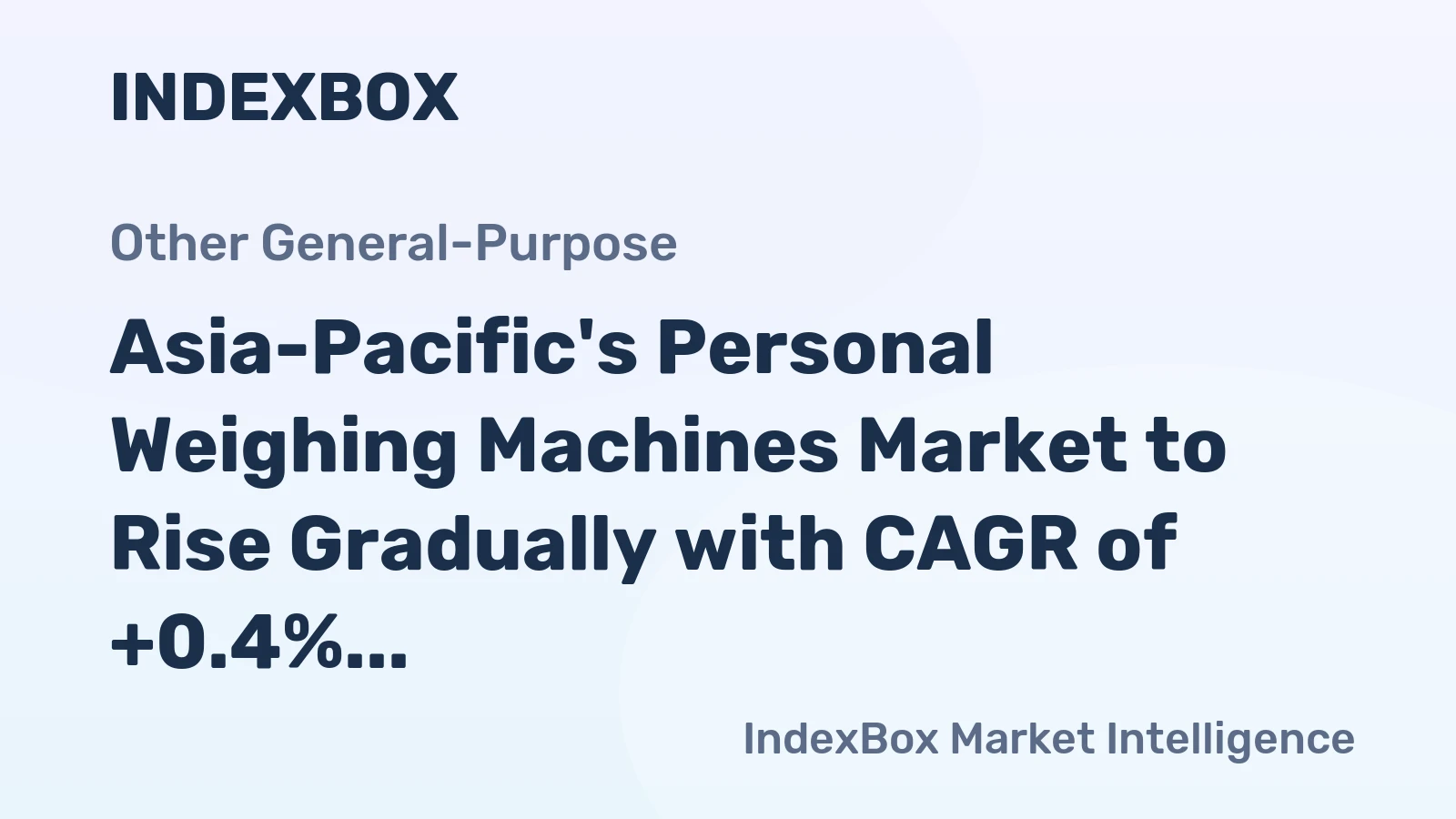 Asia-Pacific's Personal Weighing Machines Market to Rise Gradually with CAGR of +0.4% from 2024 to 2035