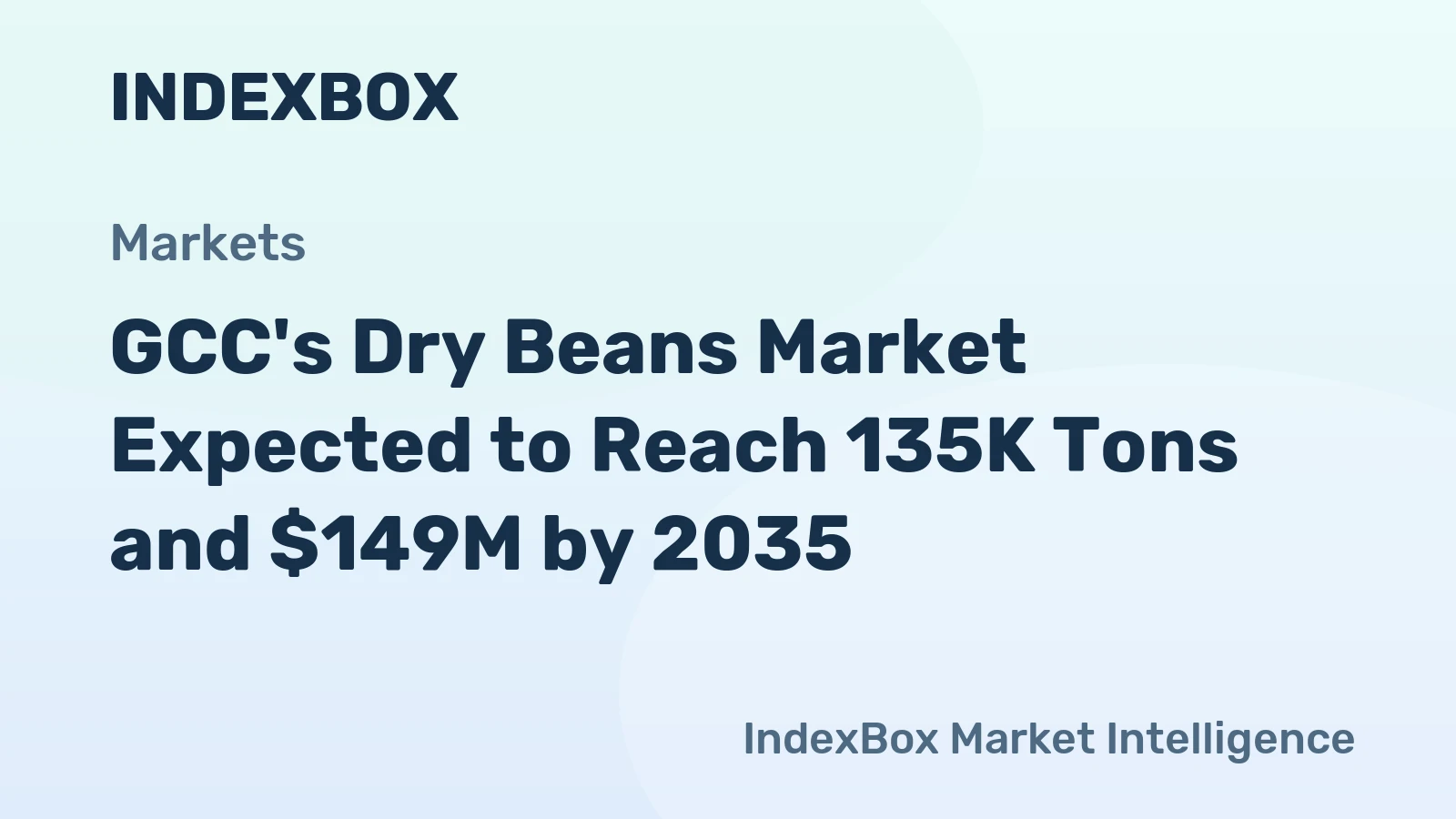 GCC's Dry Beans Market Expected to Reach 135K Tons and $149M by 2035