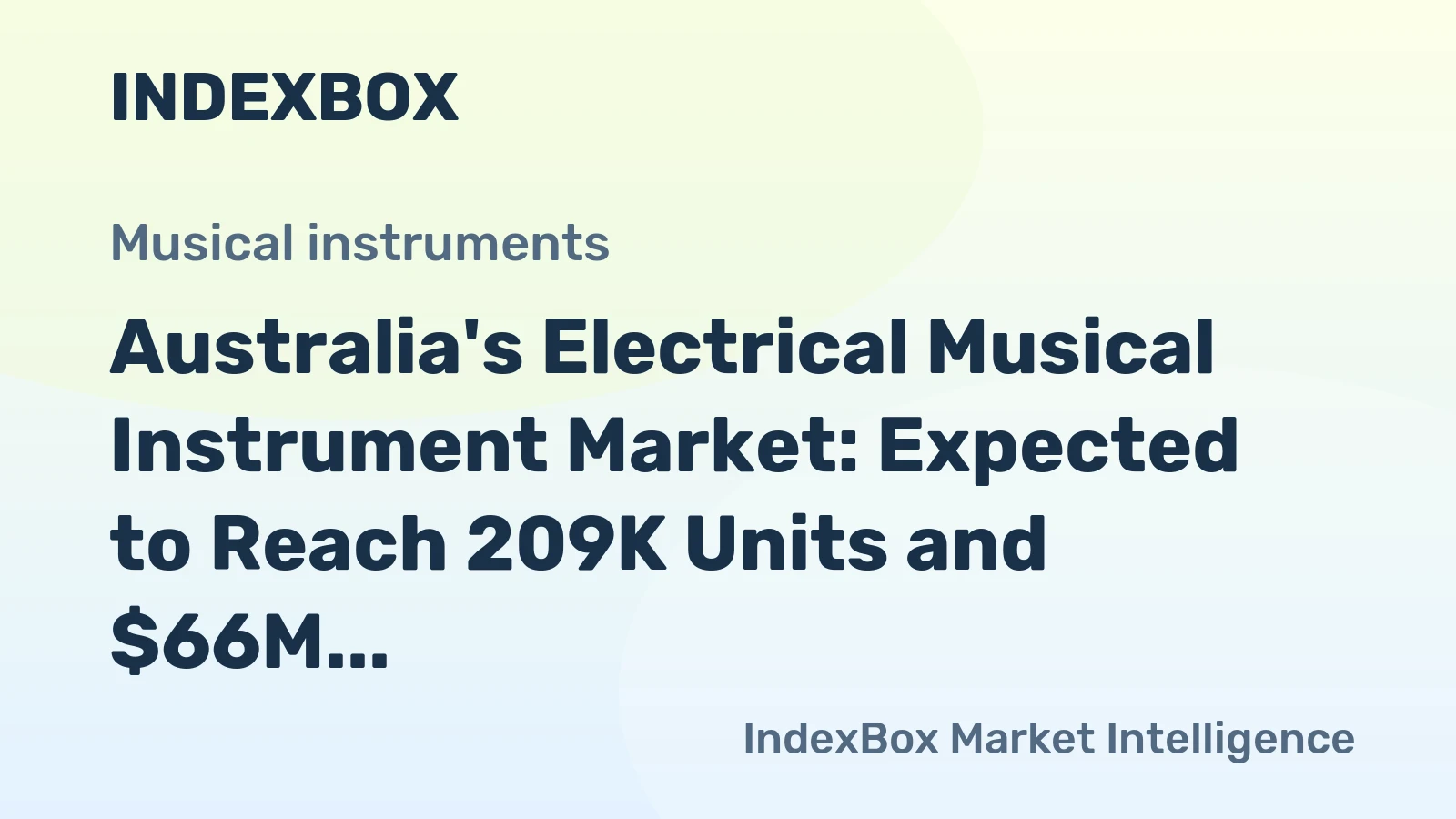Australia's Electrical Musical Instrument Market: Expected to Reach 209K Units and $66M in Value by 2035
