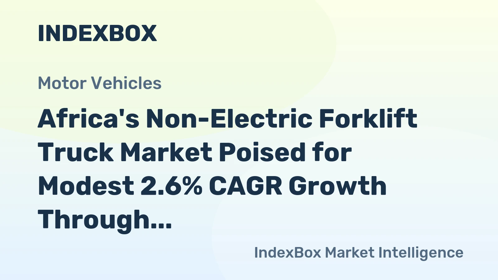 Africa's Non-Electric Forklift Truck Market Poised for Modest 2.6% CAGR Growth Through 2035