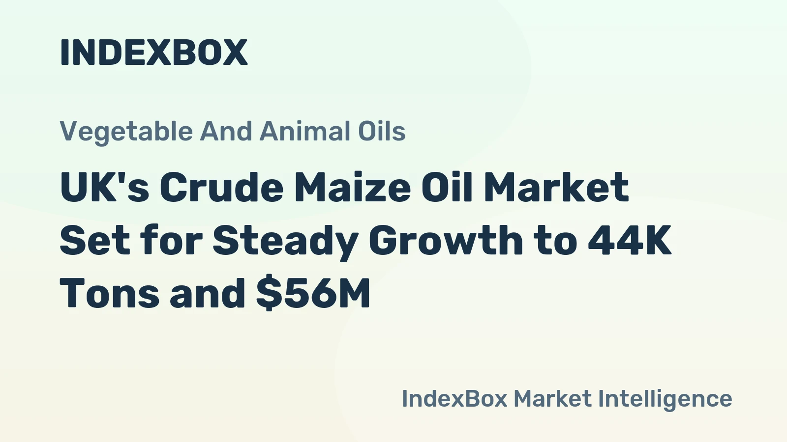 UK's Crude Maize Oil Market Set for Steady Growth to 44K Tons and $56M