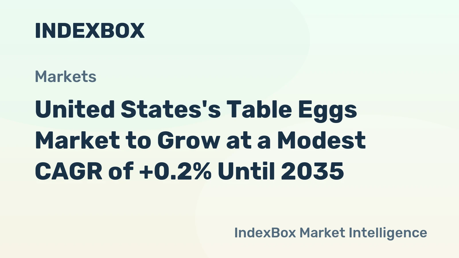 United States's Table Eggs Market to Grow at a Modest CAGR of +0.2% Until 2035