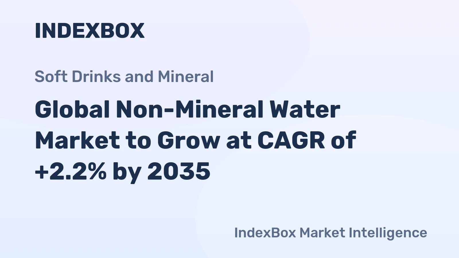 Global Non-Mineral Water Market to Grow at CAGR of +2.2% by 2035