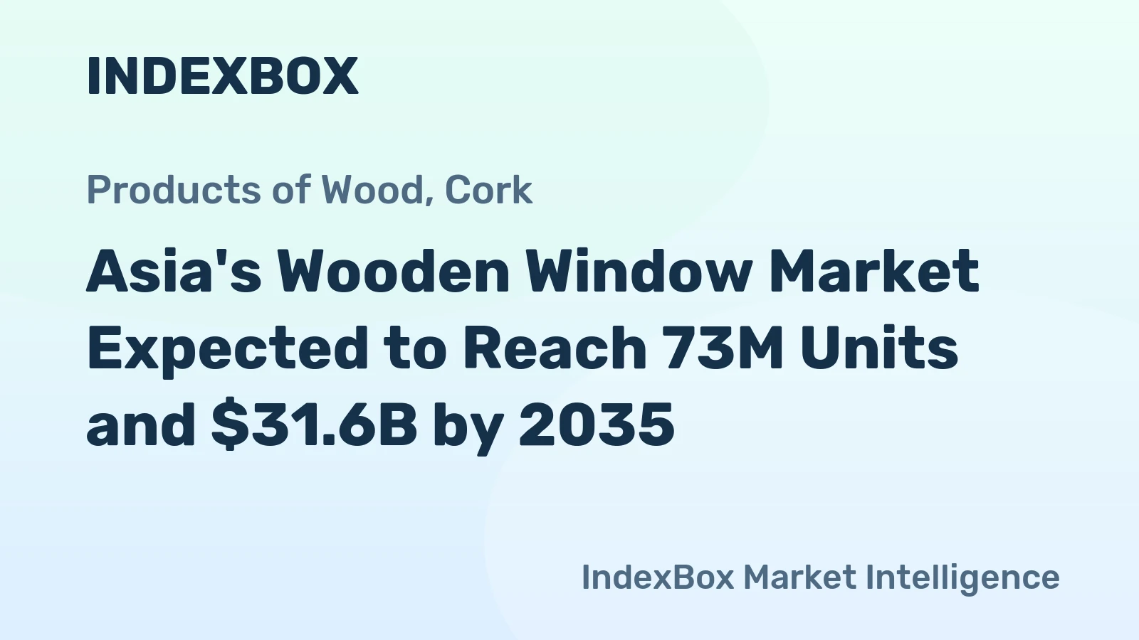 Asia's Wooden Window Market Expected to Reach 73M Units and $31.6B by 2035
