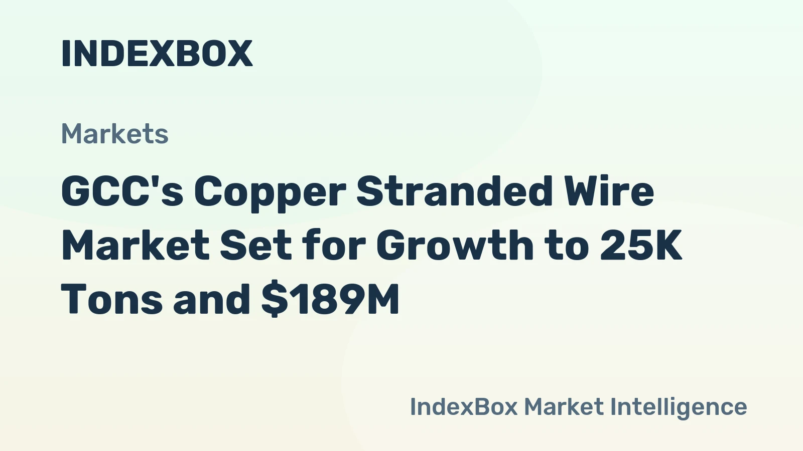 GCC's Copper Stranded Wire Market Set for Growth to 25K Tons and $189M