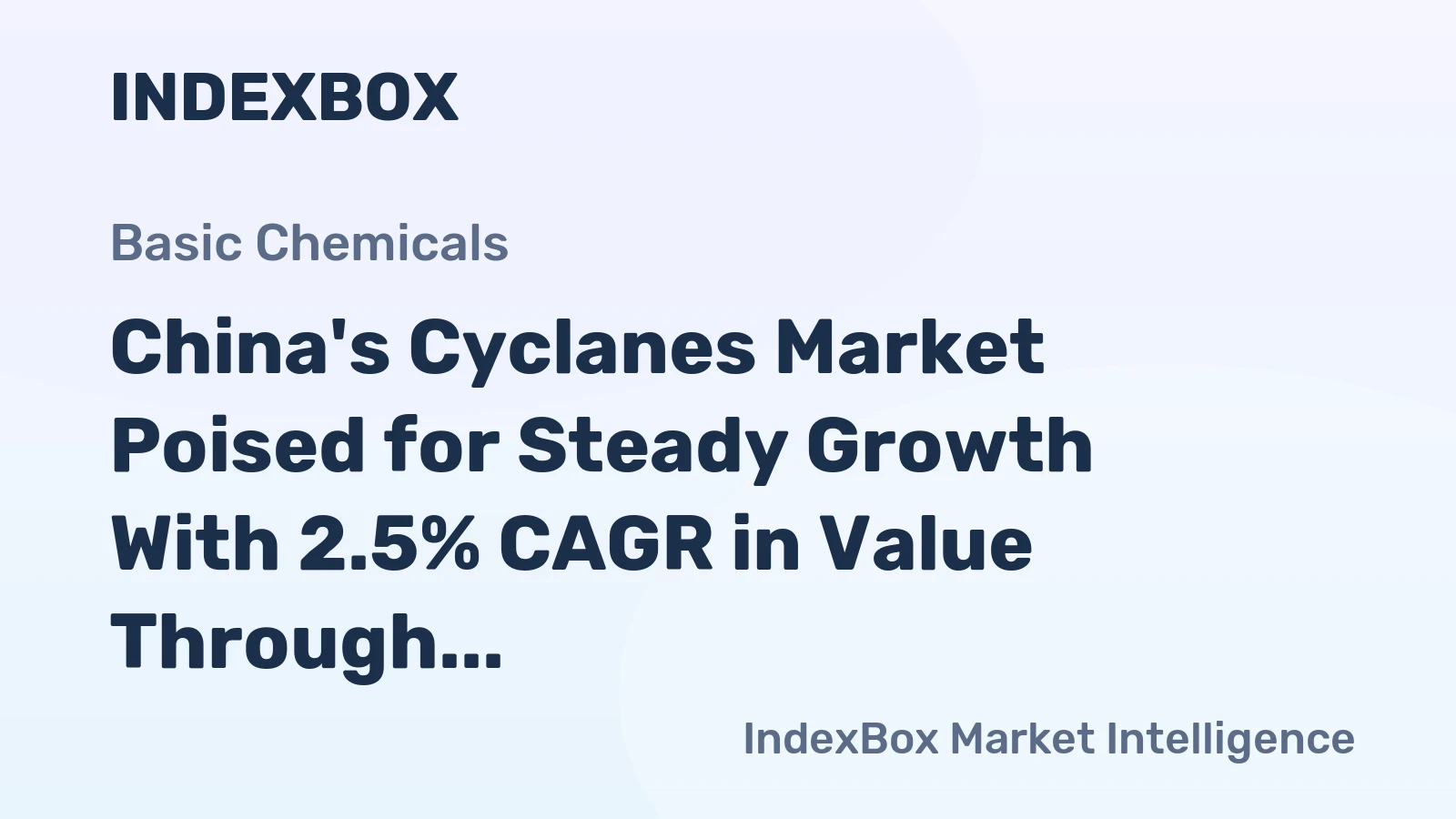 China's Cyclanes Market Poised for Steady Growth With 2.5% CAGR in Value Through 2035