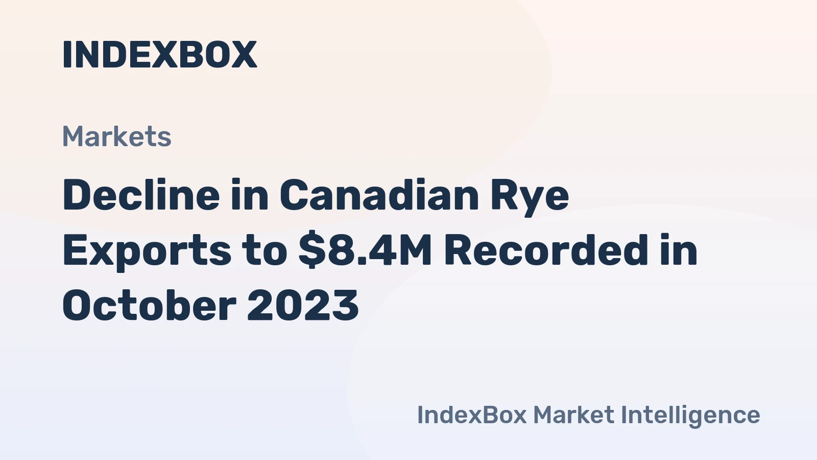 Decline in Canadian Rye Exports to $8.4M Recorded in October 2023
