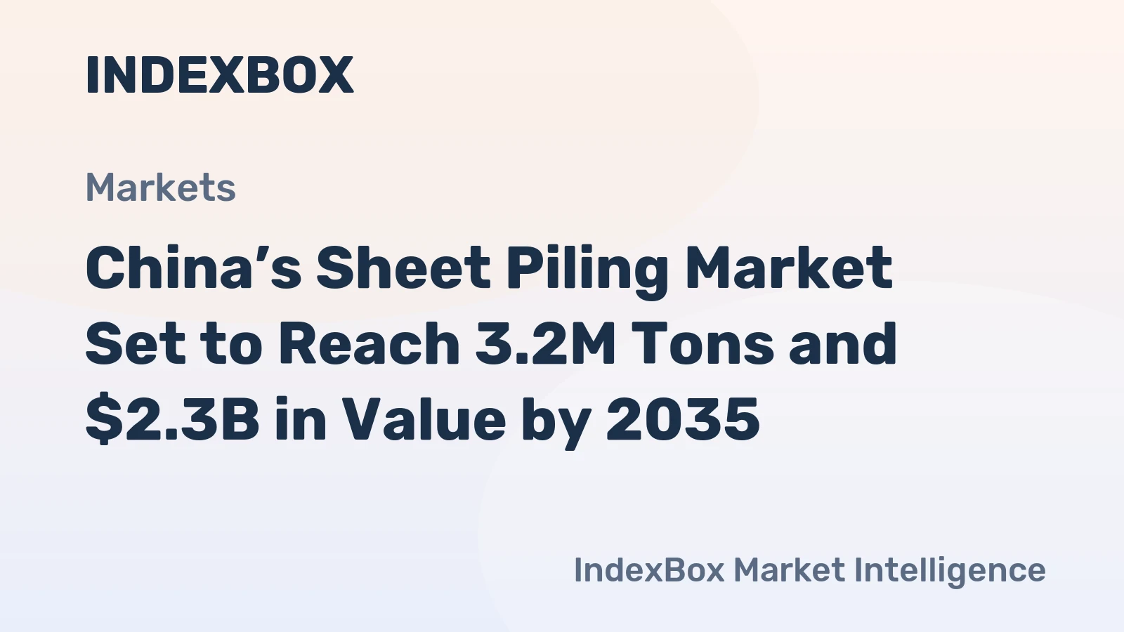 China’s Sheet Piling Market Set to Reach 3.2M Tons and $2.3B in Value by 2035