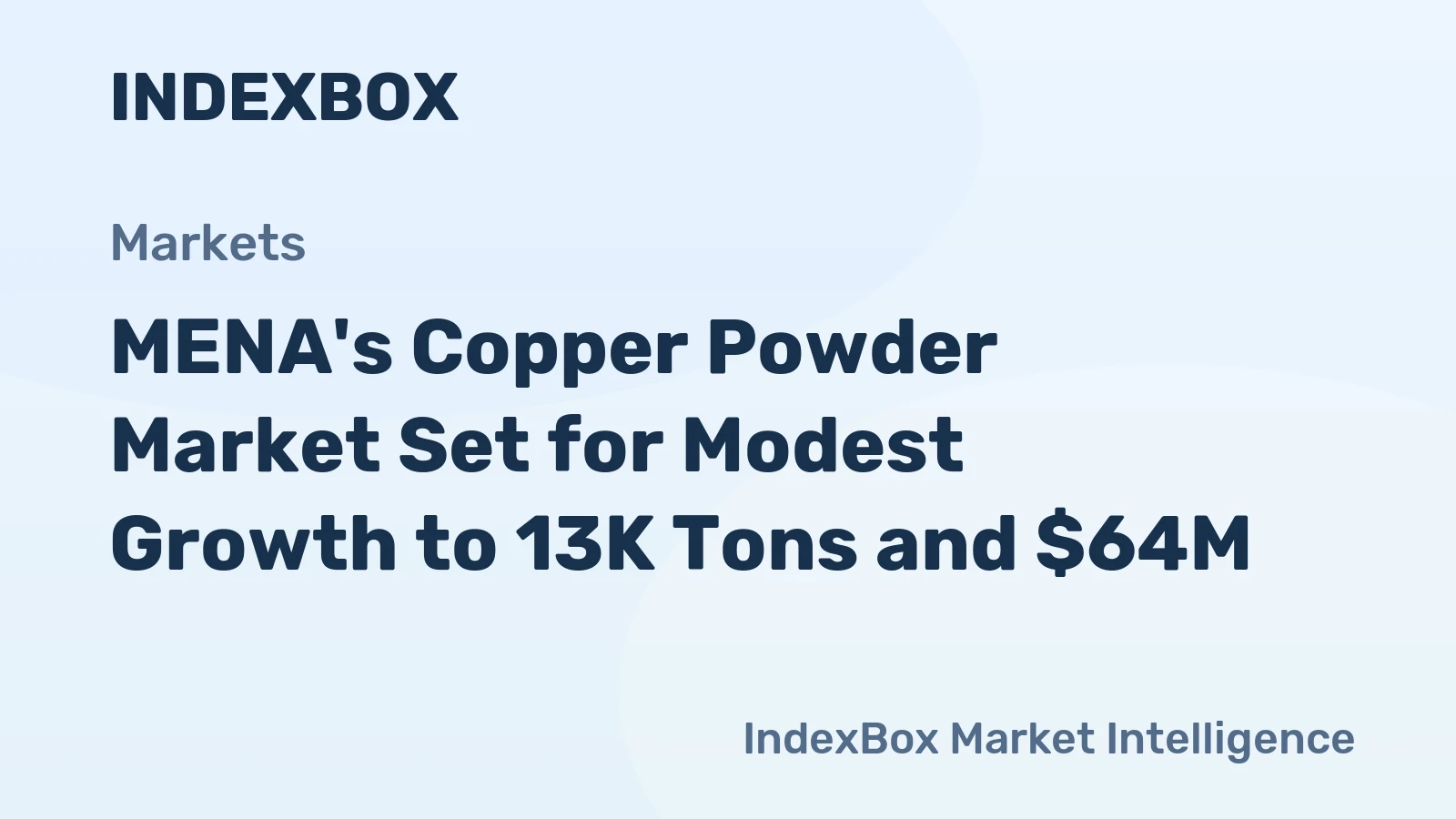 MENA's Copper Powder Market Set for Modest Growth to 13K Tons and $64M