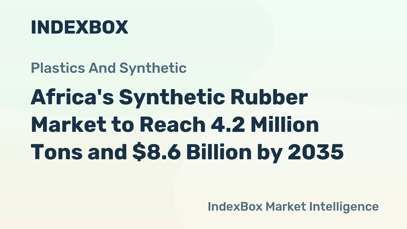Africa's Synthetic Rubber Market to Reach 4.2 Million Tons and $8.6 Billion by 2035