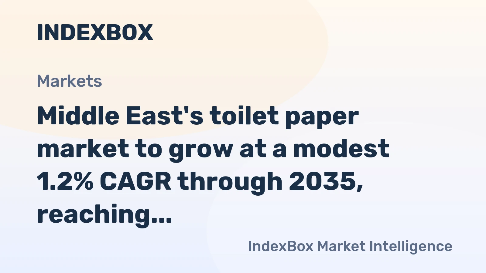 Middle East's toilet paper market to grow at a modest 1.2% CAGR through 2035, reaching 2.5M tons.